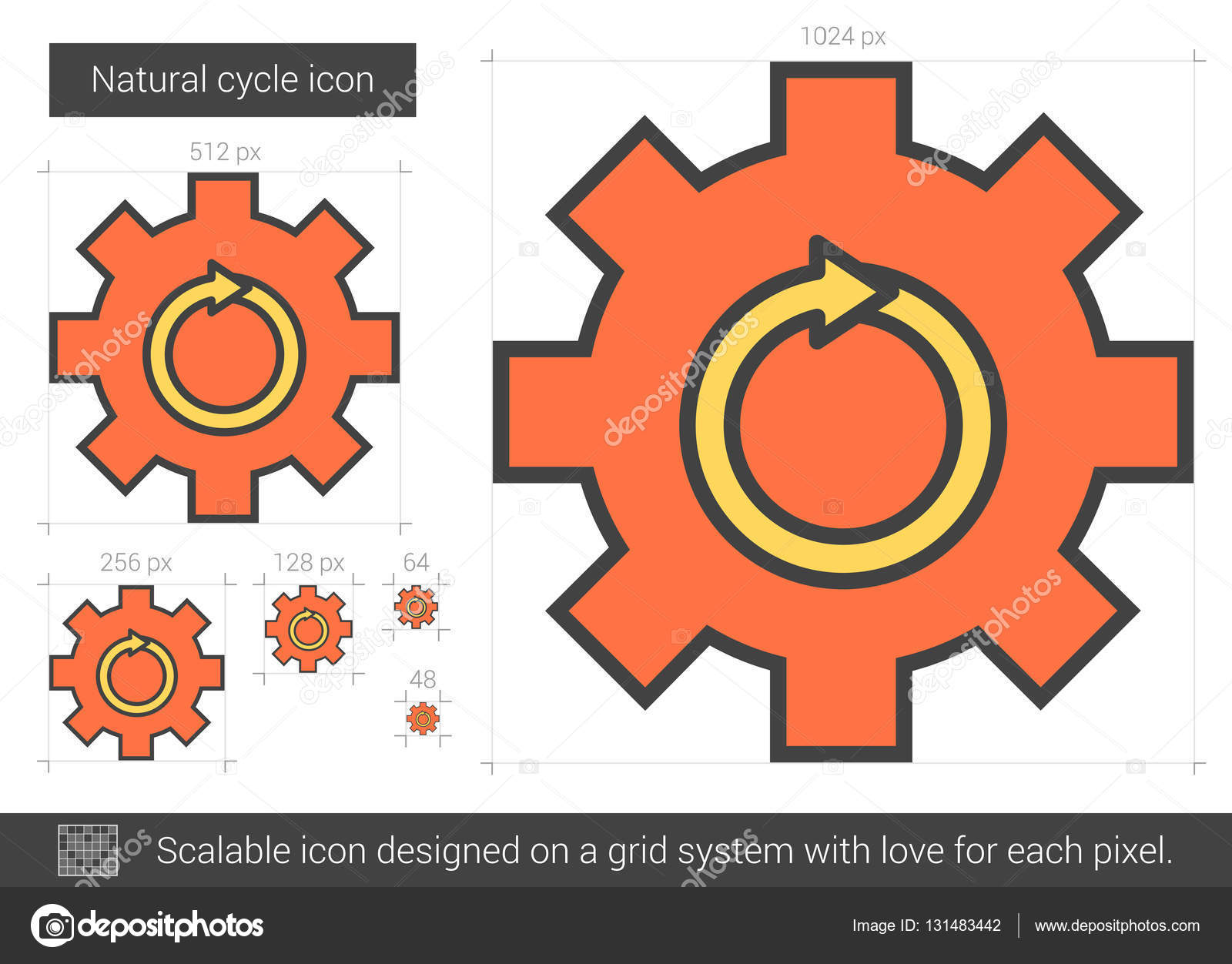 Icono de línea de ciclo natural . Vector de stock por ©VisualGeneration ...