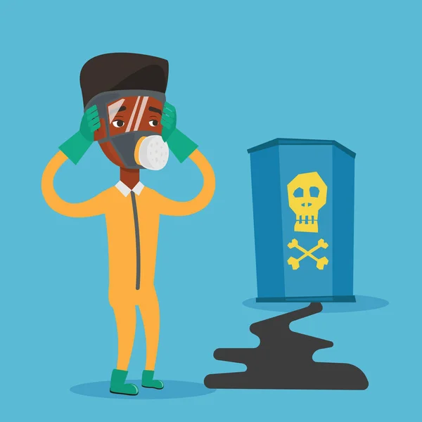 Man in radiation protective suit. Stock Vector Image by ...