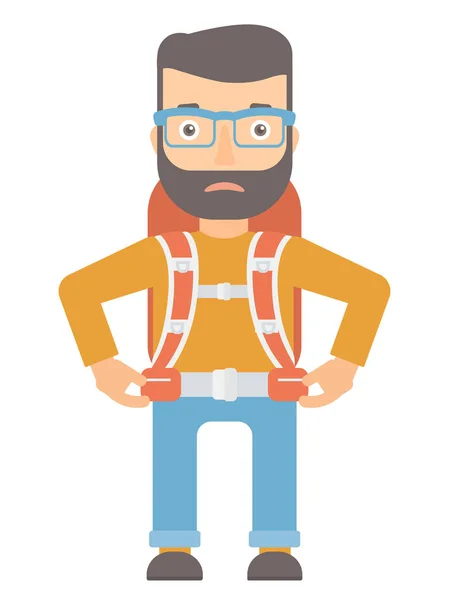 Backpacker showing ok sign vector illustration. Stock Vector by ...