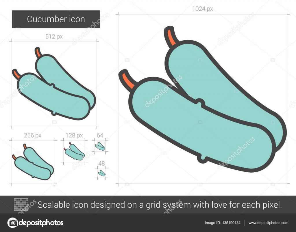 Cucumber line icon. Stock Illustration by ©VisualGeneration #135190134