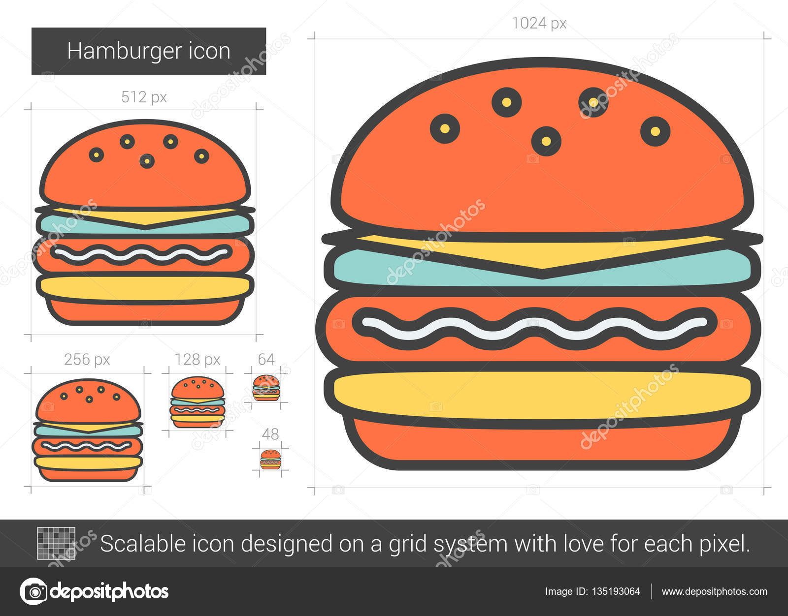 Hamburger line icon. Stock Vector Image by ©VisualGeneration #135193064