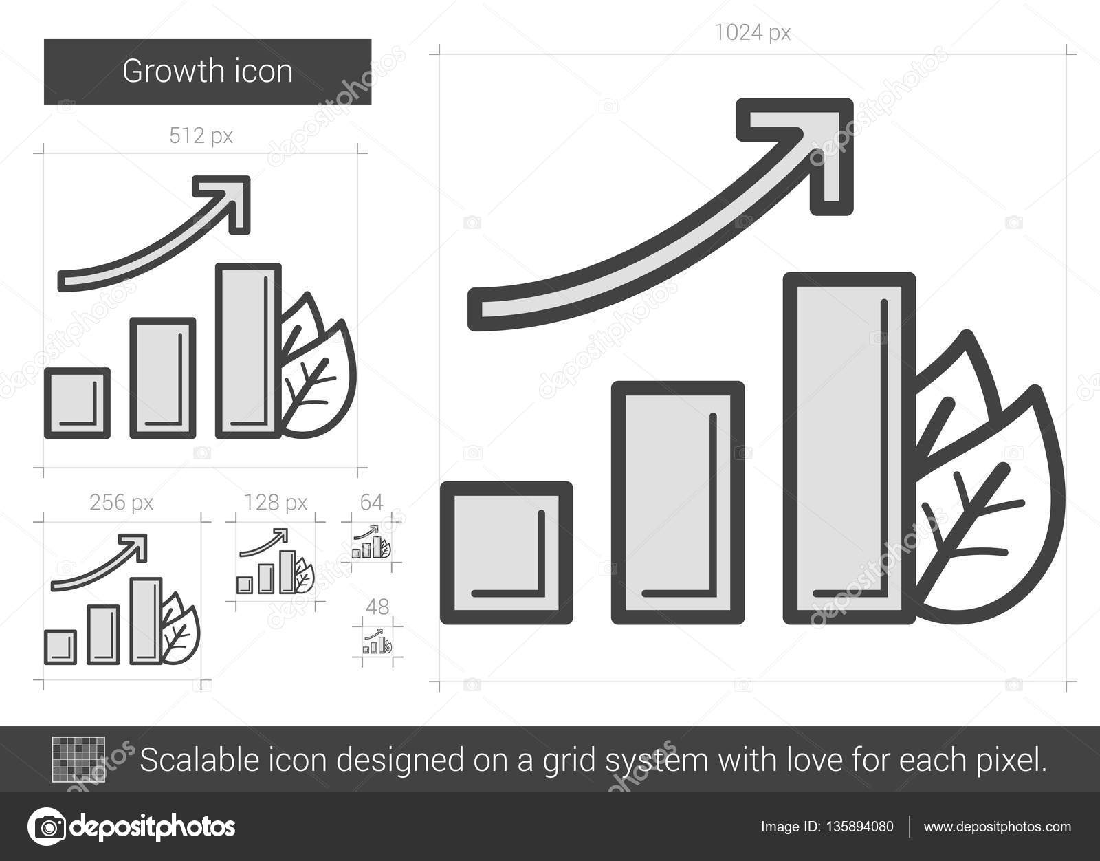 Growth line icon. Stock Vector by ©VisualGeneration 135894080