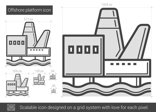 Offshore platform line icon. Stock Vector Image by ©VisualGeneration ...