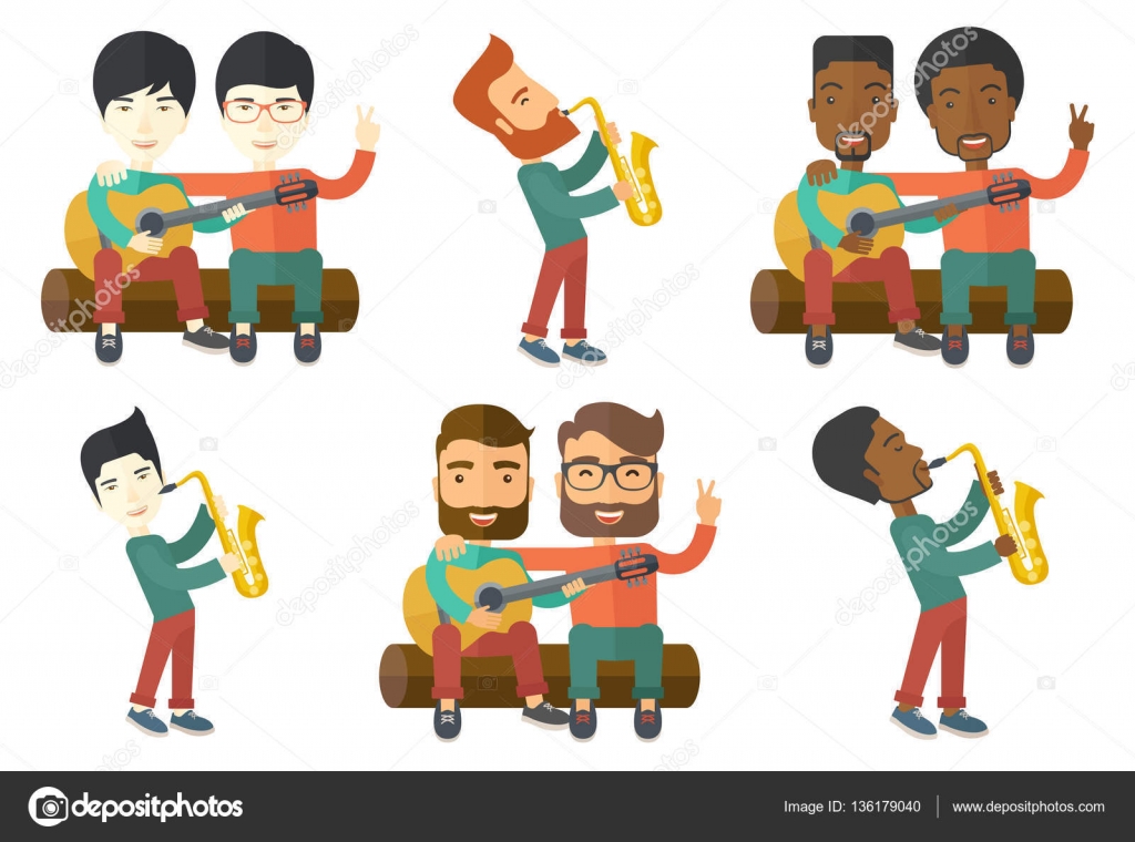 Vector set of musicians characters. Stock Vector by ©VisualGeneration ...