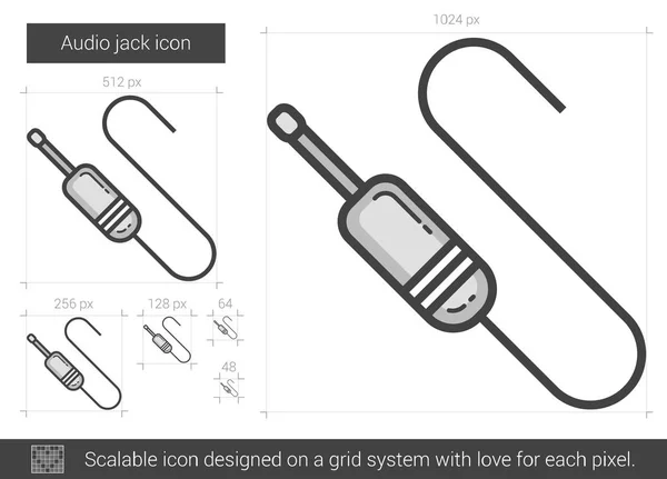 audio jack connector black symbols — Stock Vector © happyroman #19629493