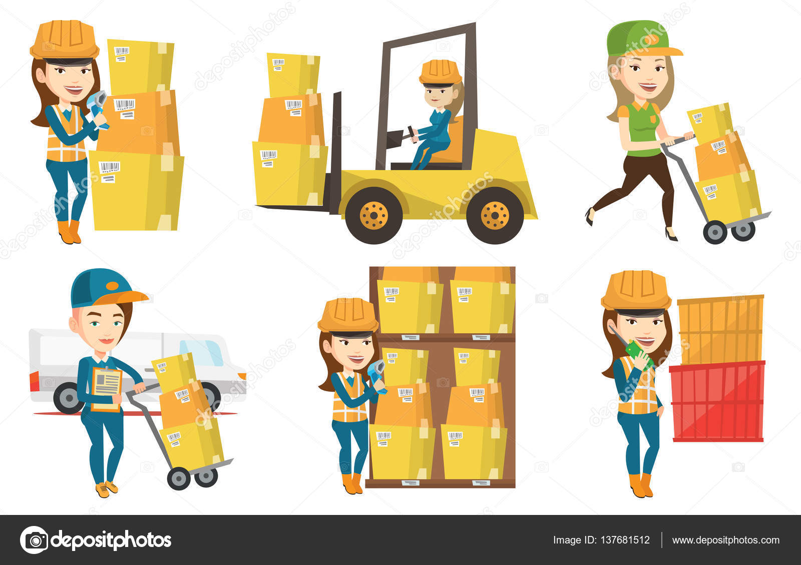 Warehouse Worker Cartoon