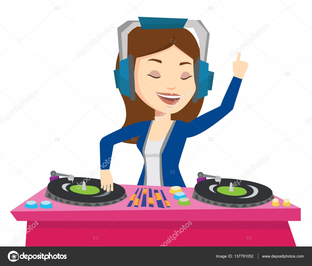 Girl Dj Vector