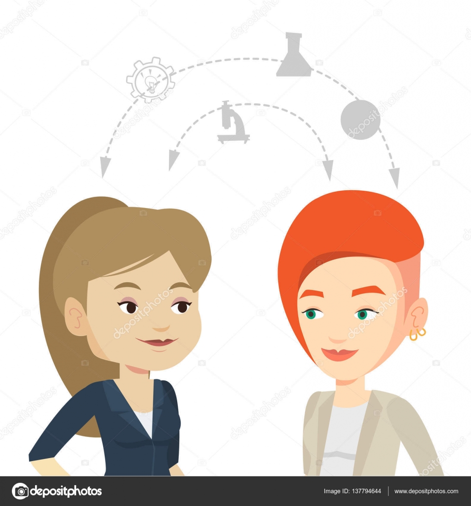 Sharing Ideas Cartoon