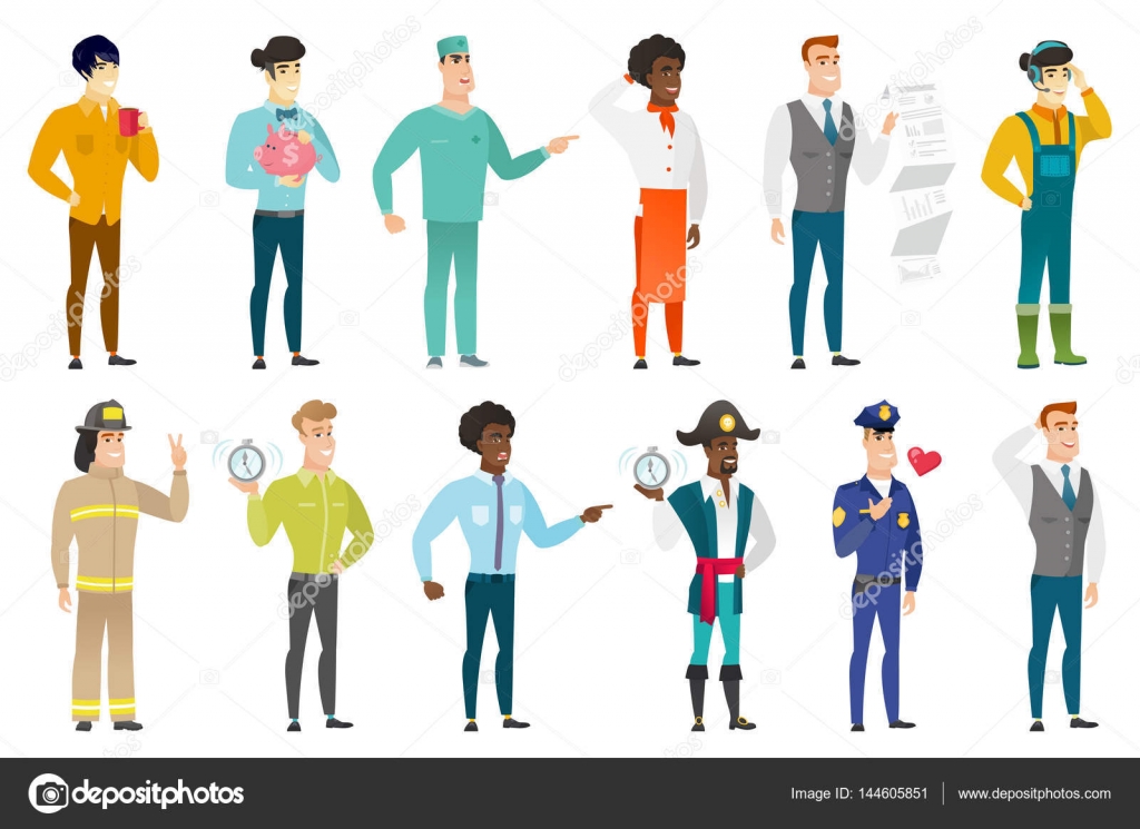 Vector set of professions characters. Stock Illustration by ...