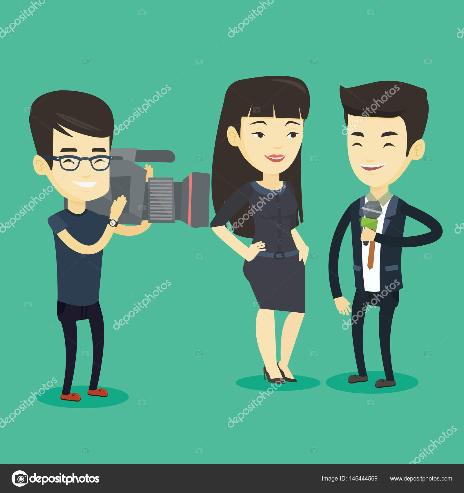 Tv Interview Cartoon