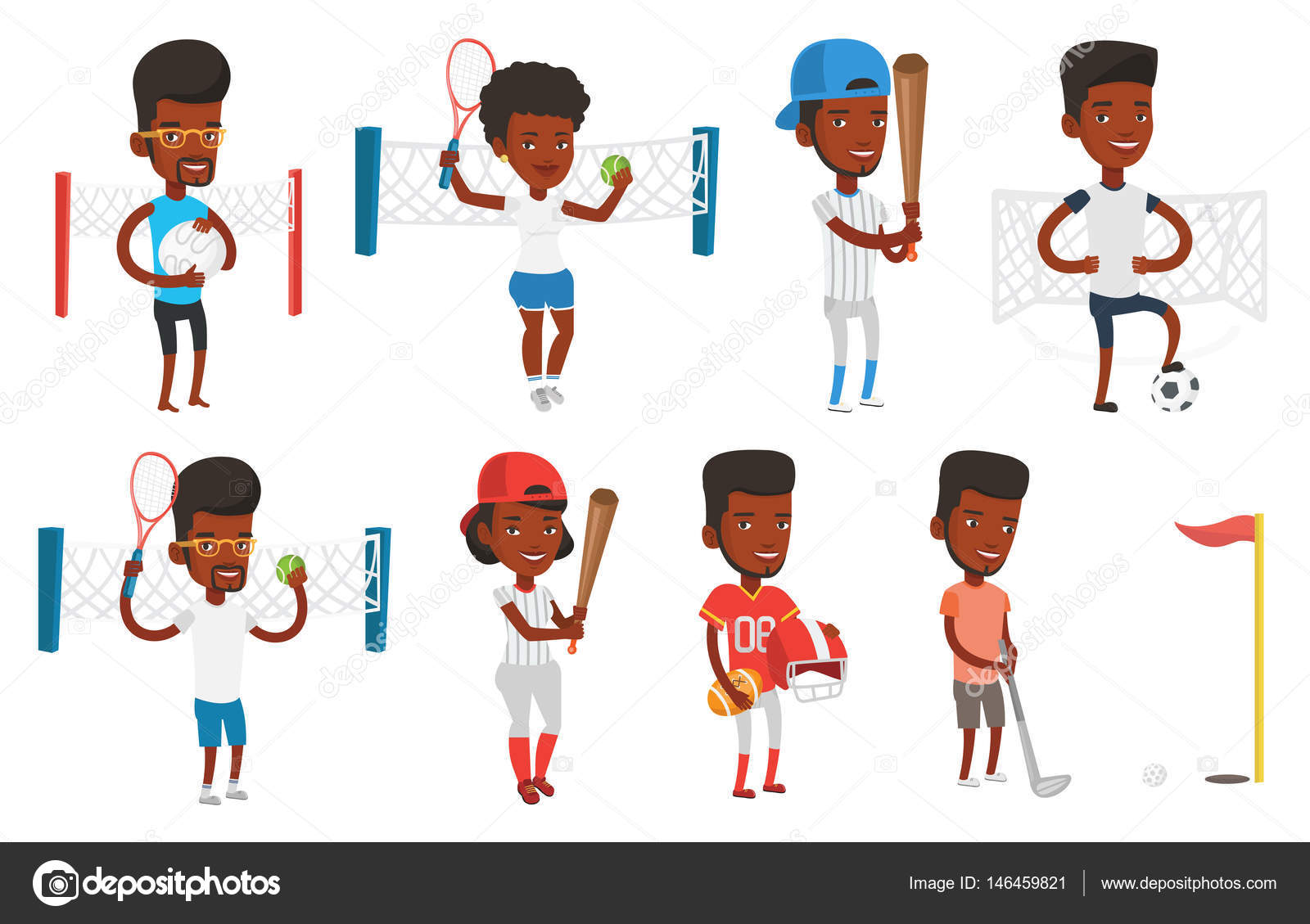 Vector set of sport characters. Stock Vector Image by ©VisualGeneration ...