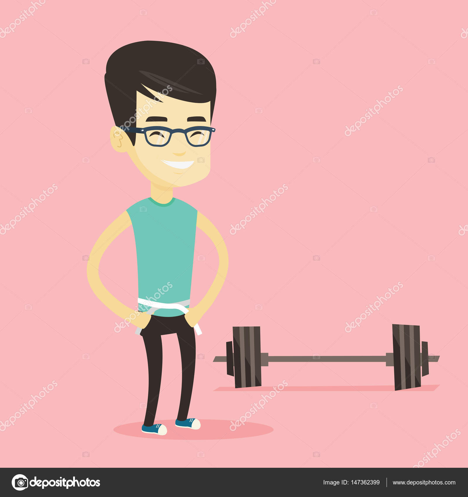 Man measuring waist vector illustration. Stock Vector by ...