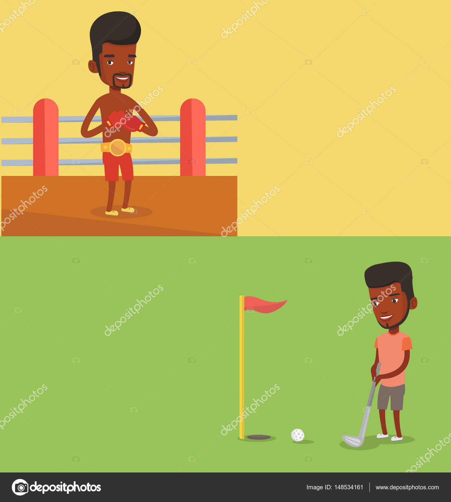 Two sport banners with space for text. Stock Illustration by ...