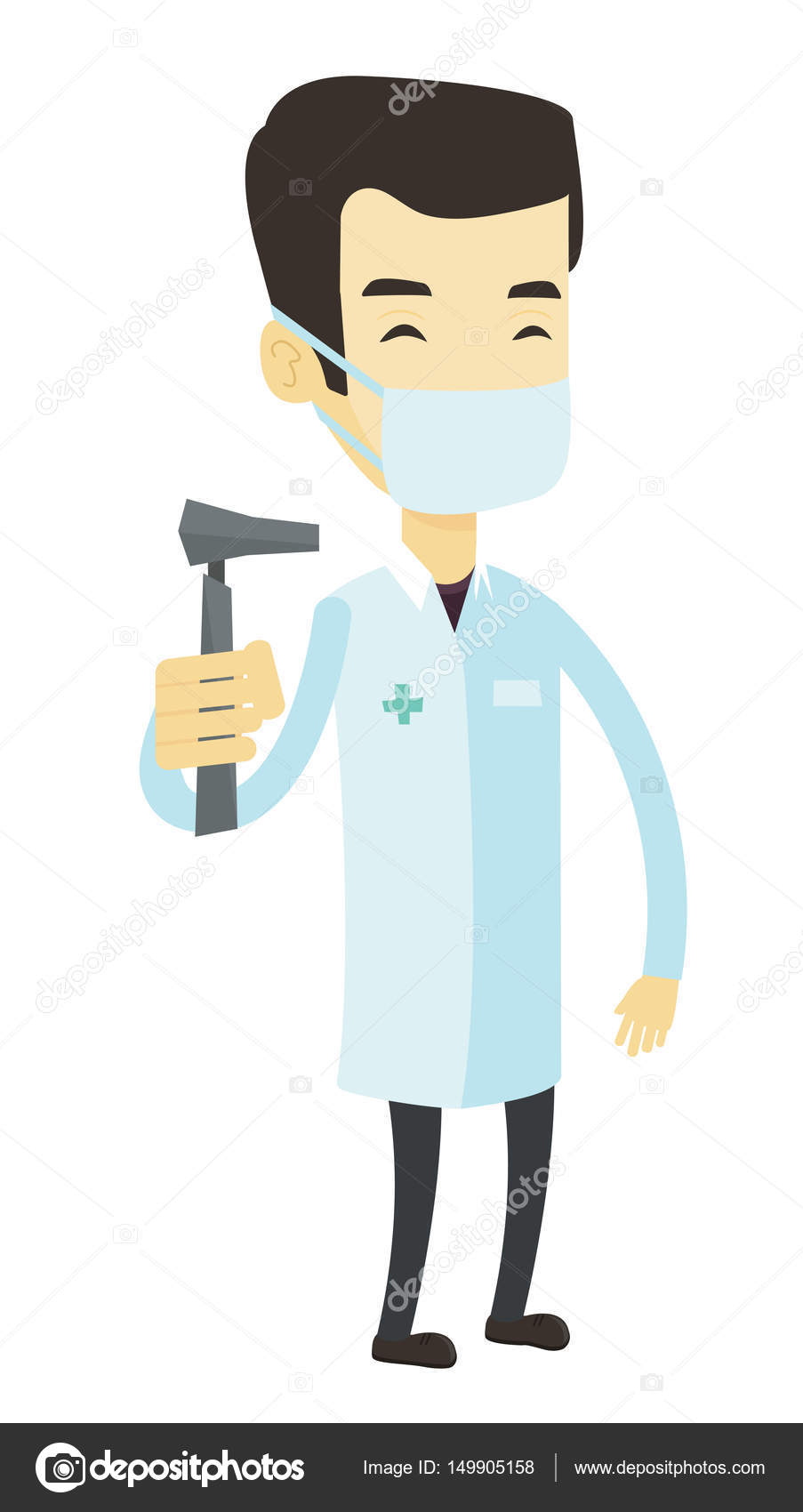 Ear nose throat doctor vector illustration. Stock Vector by ...