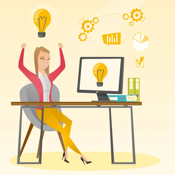 Successful business idea vector illustration. - Stock Image - Everypixel