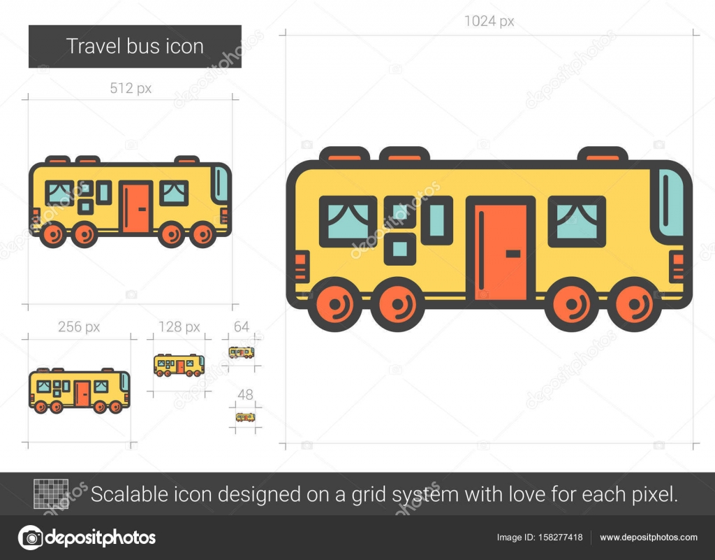 Travel bus line icon. Stock Vector Image by ©VisualGeneration #158277418