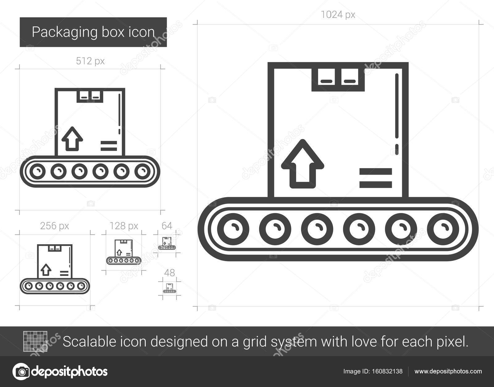 Packaging box line icon. Stock Vector Image by ©VisualGeneration #160832138