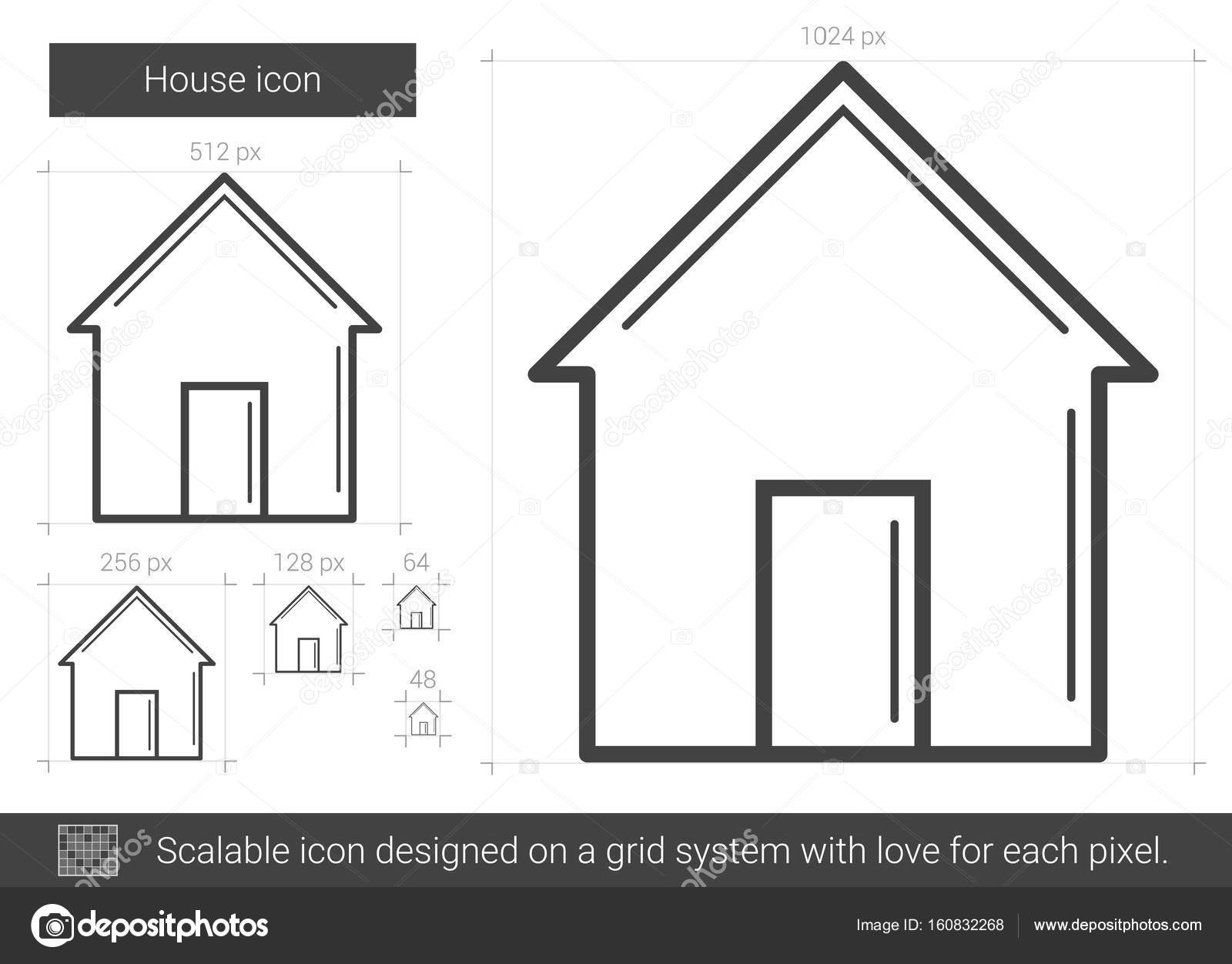 House line icon. Stock Vector by ©VisualGeneration 160832268