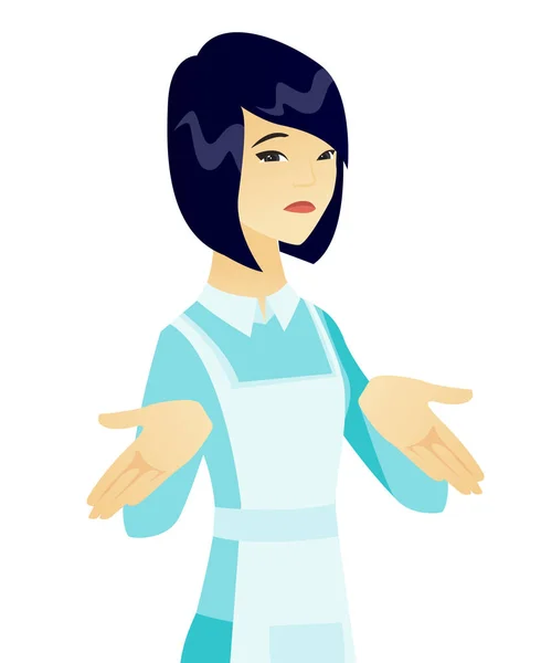 Confused woman shrugging her shoulders. Stock Vector by ...