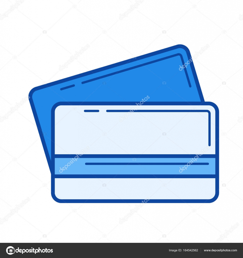 Credit cards line icon. Stock Vector by ©VisualGeneration 164542562
