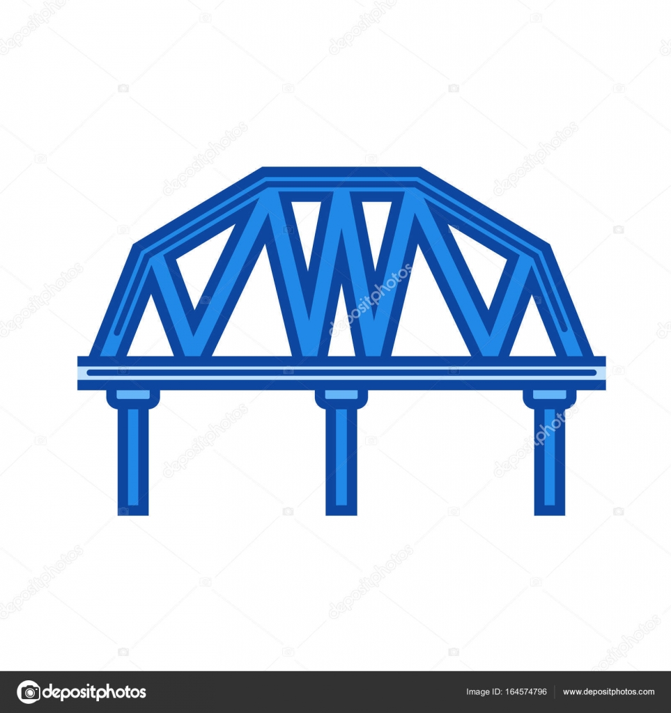Railroad bridge line icon. Stock Vector Image by ©VisualGeneration ...
