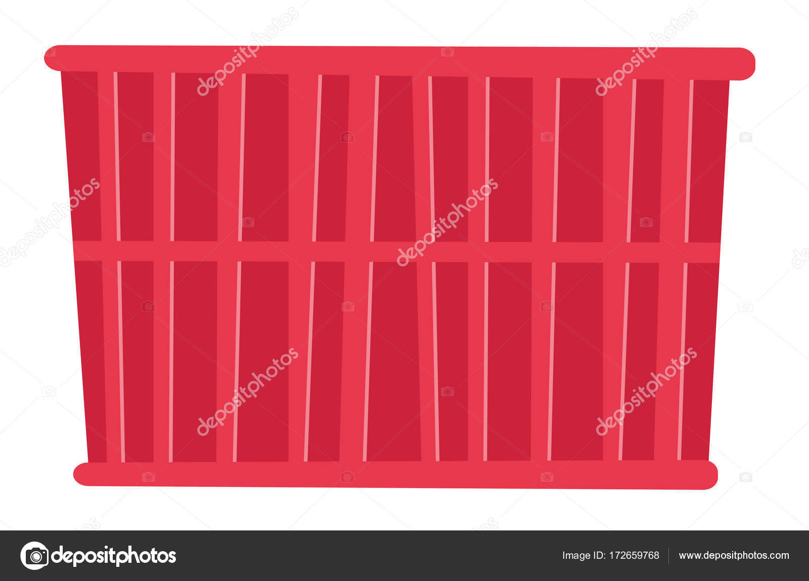 Red cargo container vector cartoon illustration. Stock Vector by ...