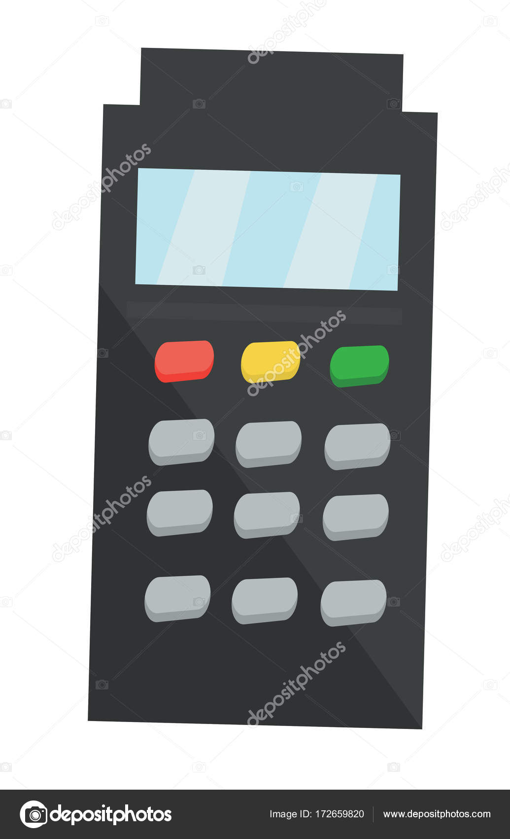 Credit card terminal vector cartoon illustration. Stock Vector by ...