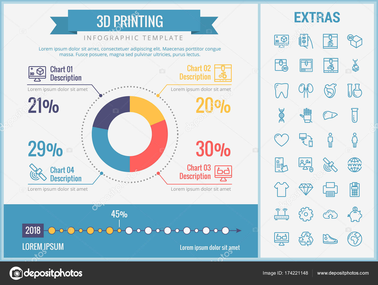 3D printing infographic template and elements. Stock Vector by ...
