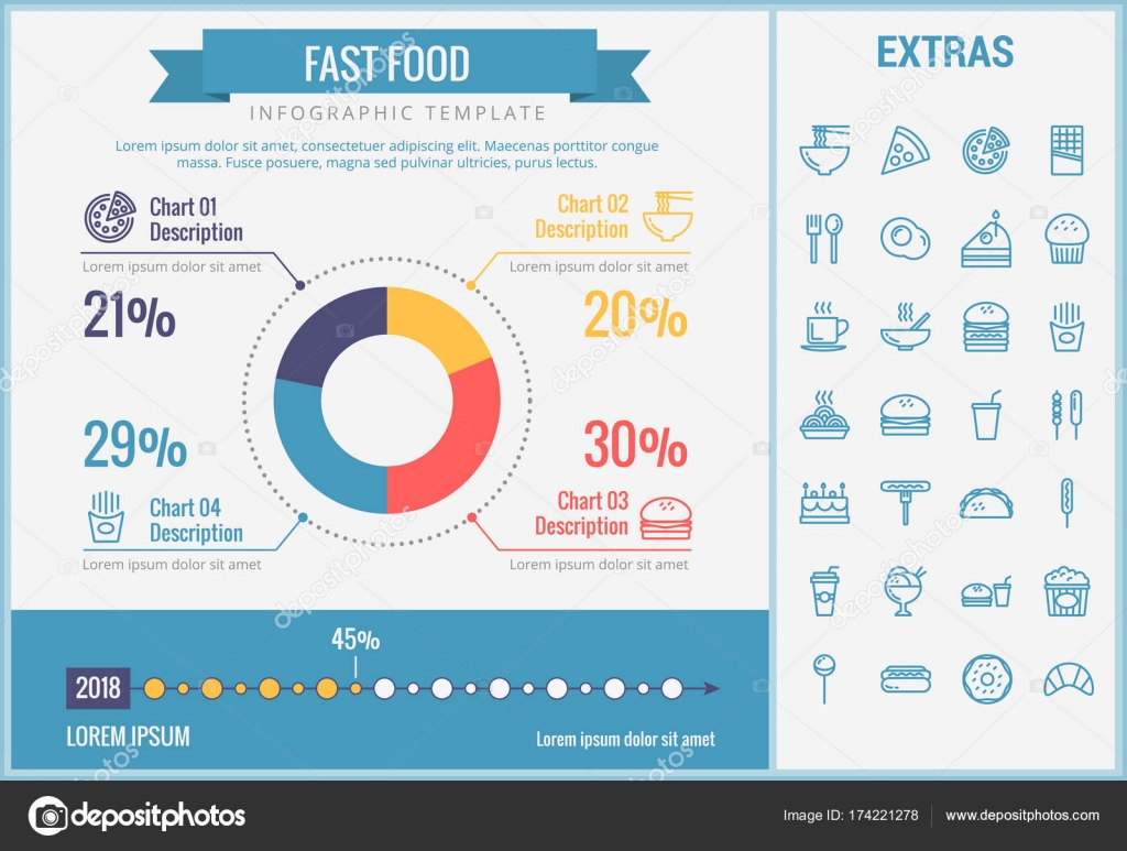 Fast food infographic template and elements. Stock Vector Image by ...