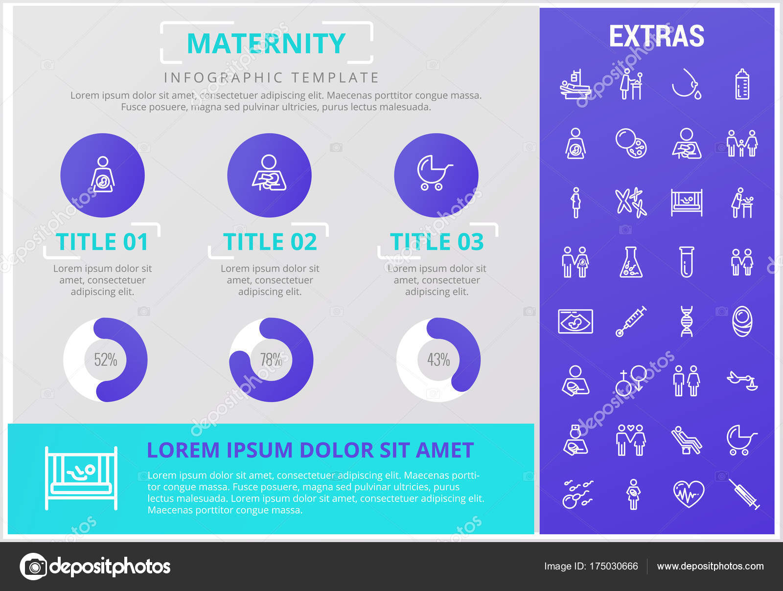 Maternity infographic template, elements and icons Stock Vector Image ...