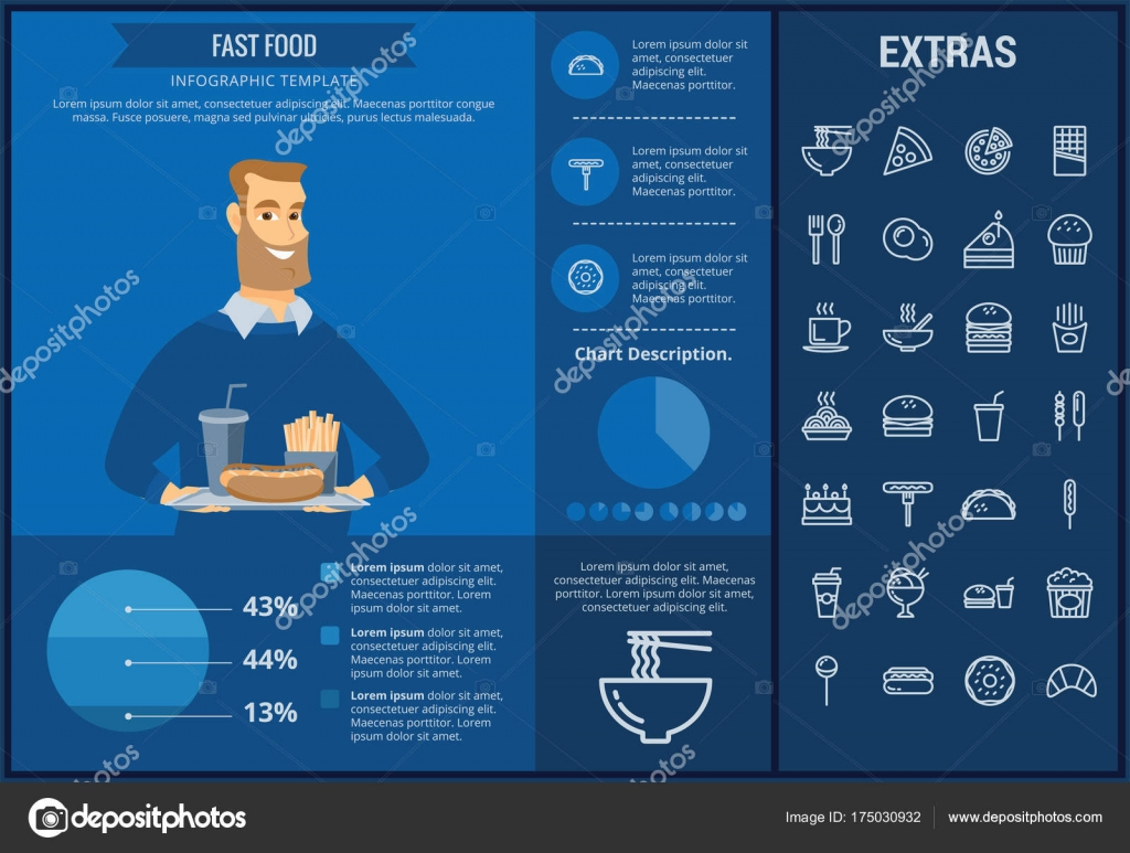 Fast food infographic template and elements. Stock Illustration by ...