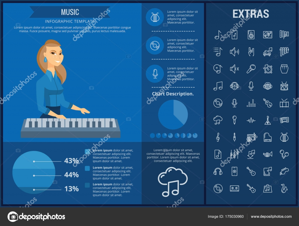 Music infographic template, elements and icons. Stock Vector by ...