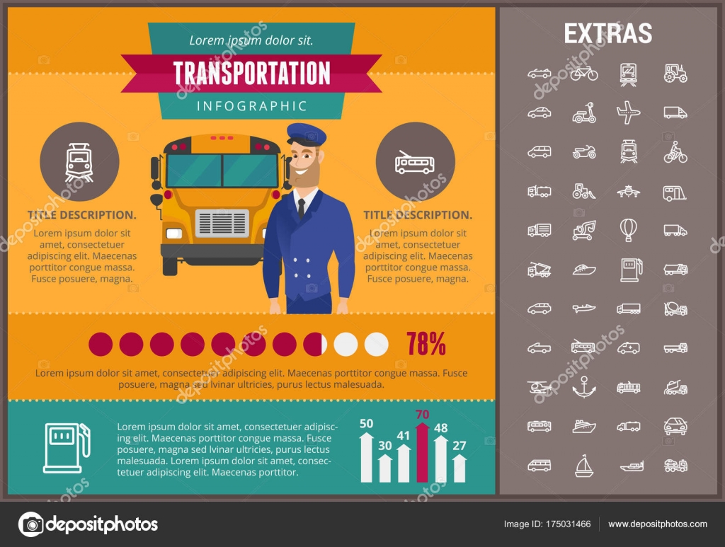 Transportation infographic template and elements. Stock Vector by ...