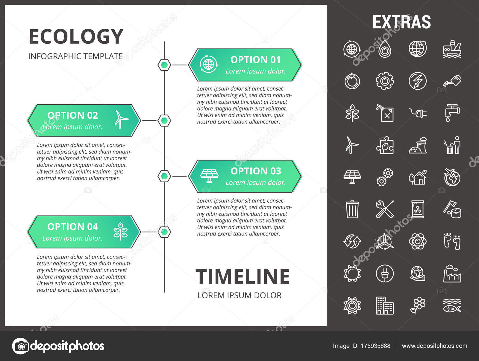 Ecology infographic template, elements and icons. — Stock Vector ...