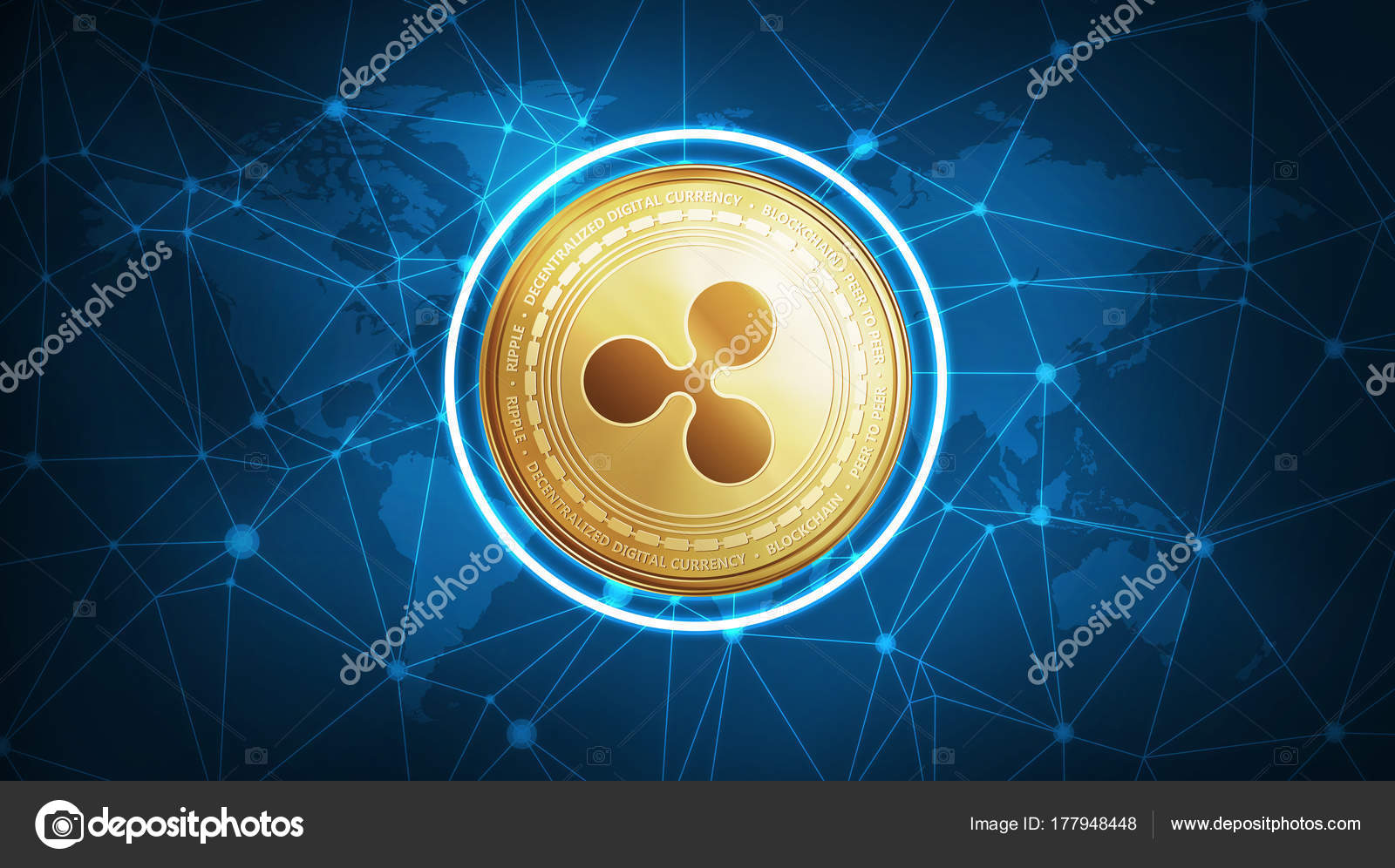 Ripple symbol on futuristic hud banner. Stock Photo by ...