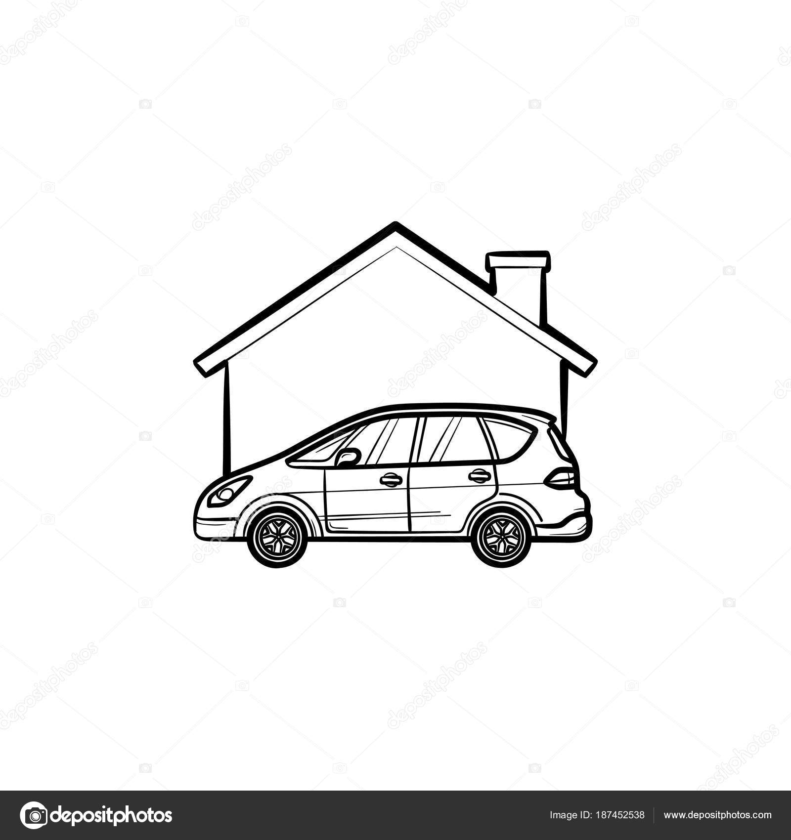Car garage hand drawn sketch icon. Stock Vector by ©VisualGeneration ...