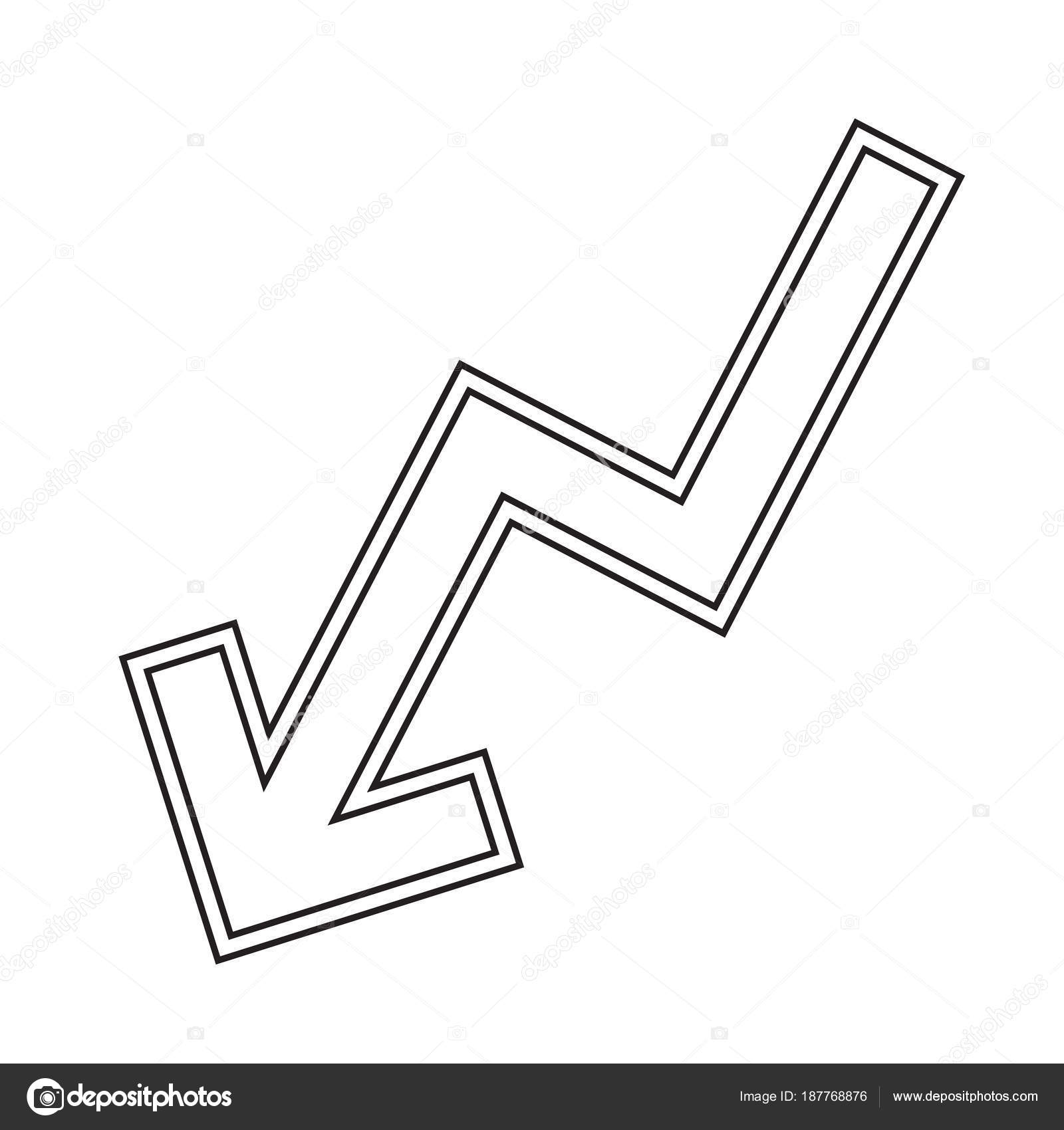 Decline graph vector line icon. Stock Vector by ©VisualGeneration 187768876