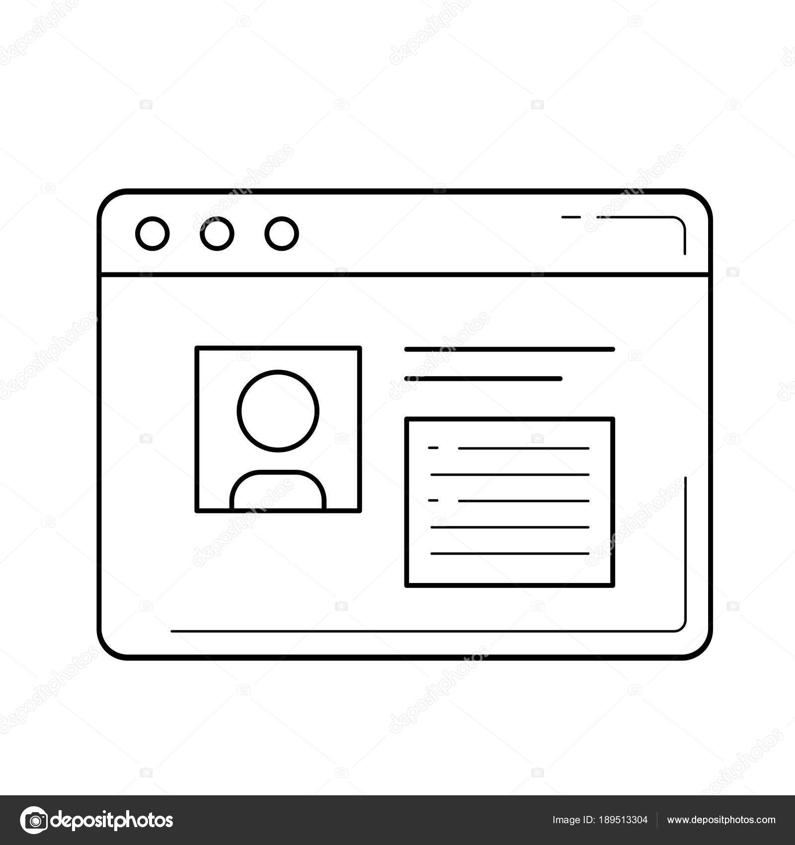 Profile line icon. Stock Vector by ©VisualGeneration 189513304