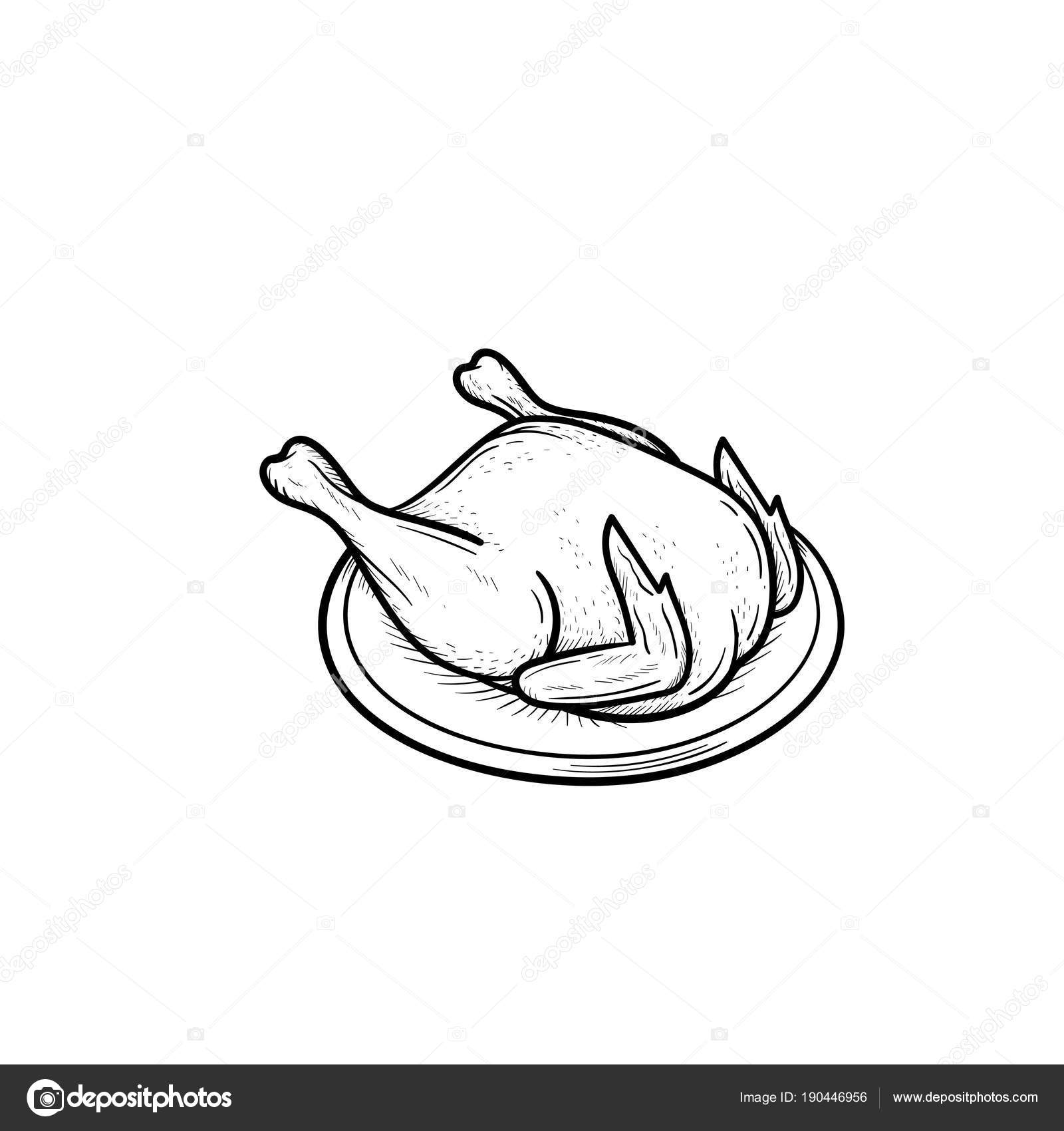Cooked Chicken Drawing