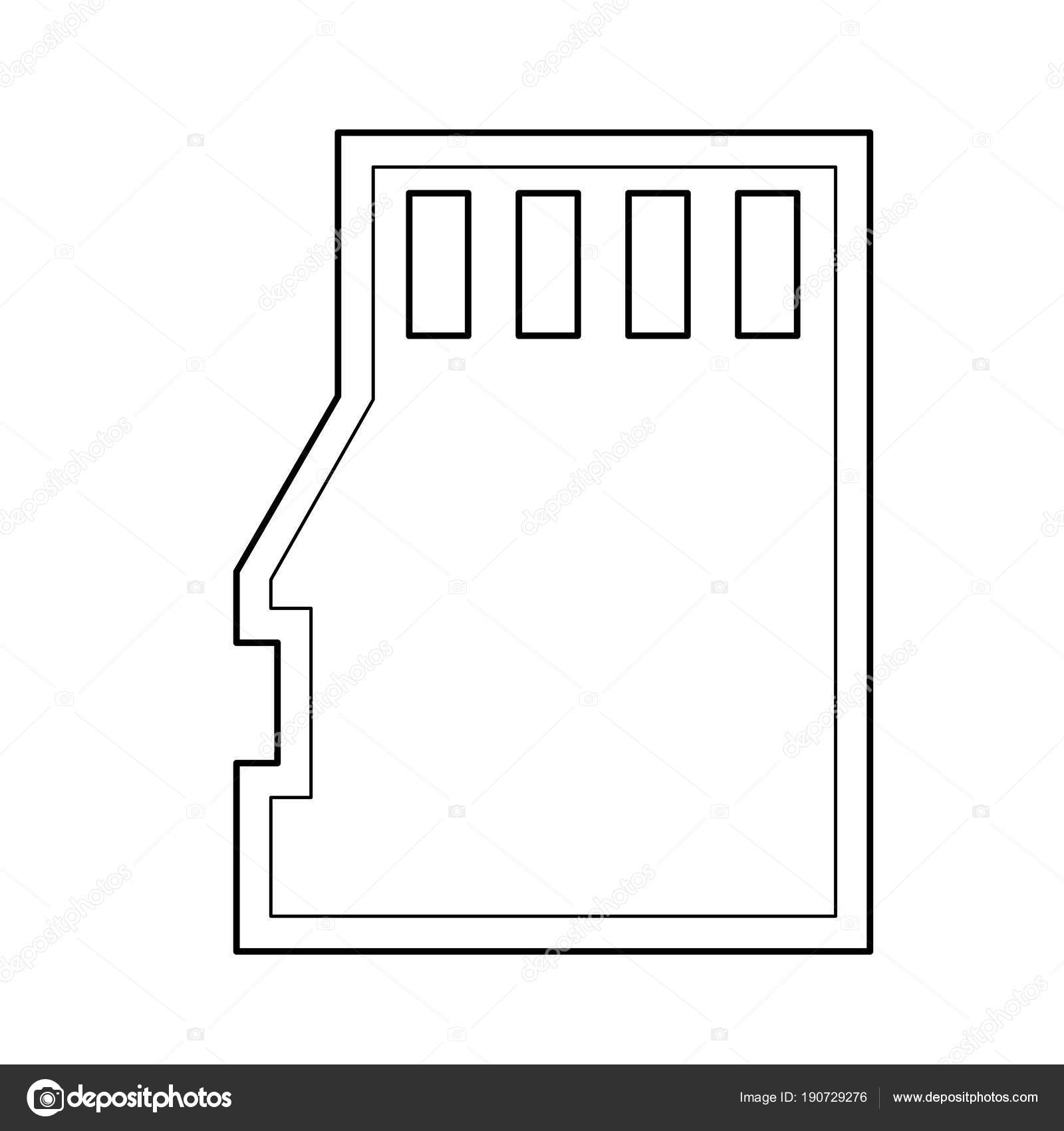 Memory card line icon. Stock Vector by ©VisualGeneration 190729276
