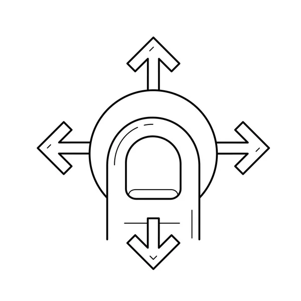 One-finger drag line icon. Stock Vector Image by ©VisualGeneration ...