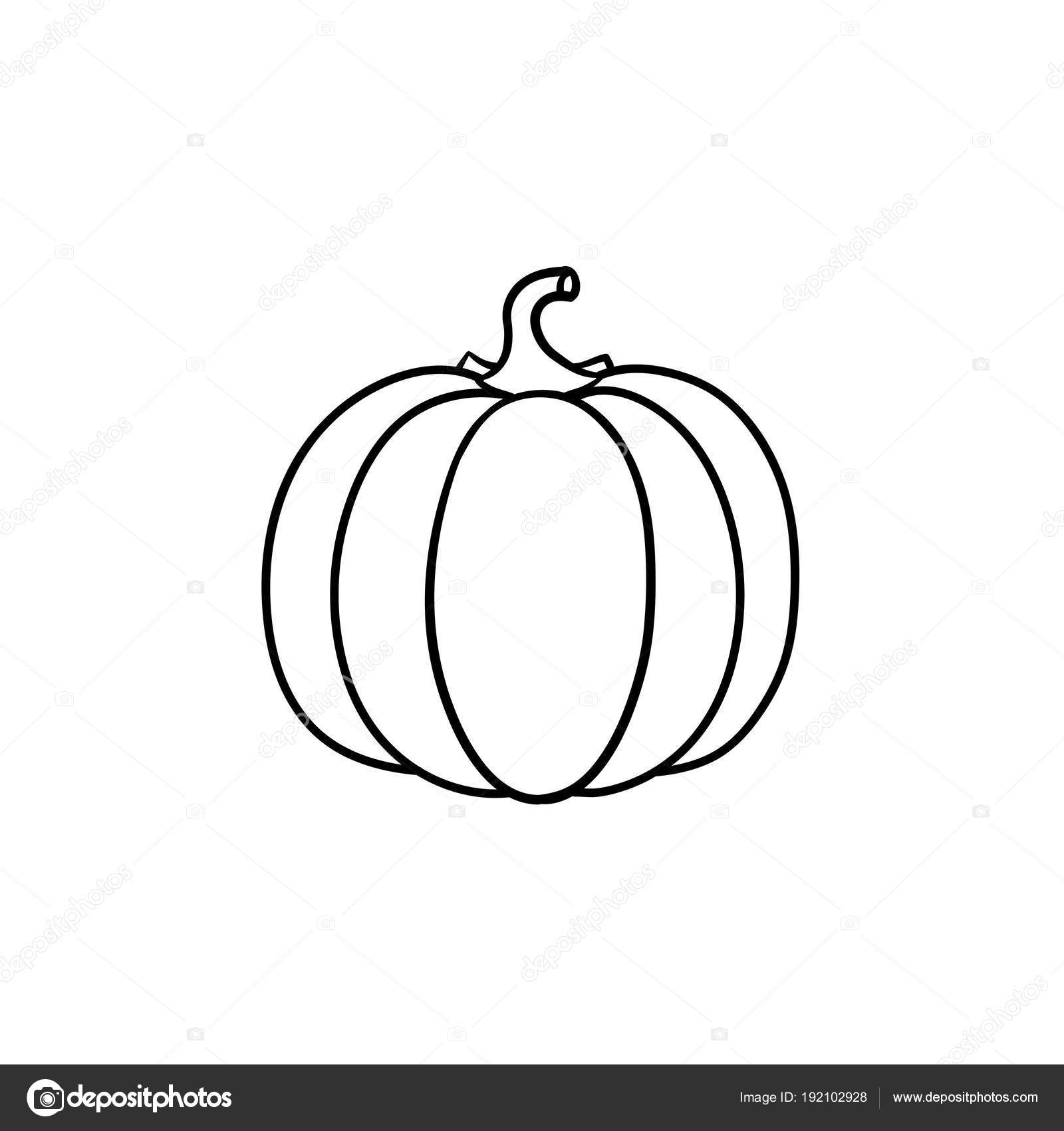Pumpkin hand drawn sketch icon. Stock Vector by ©VisualGeneration 192102928
