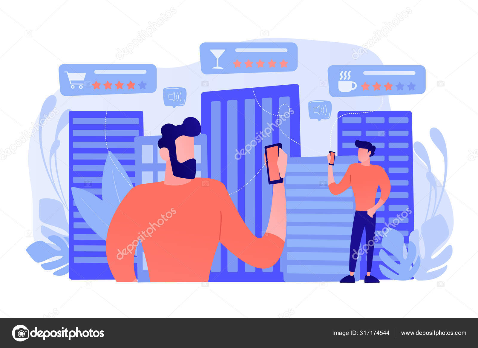 Intelligent services in smart city concept vector illustration. Stock ...