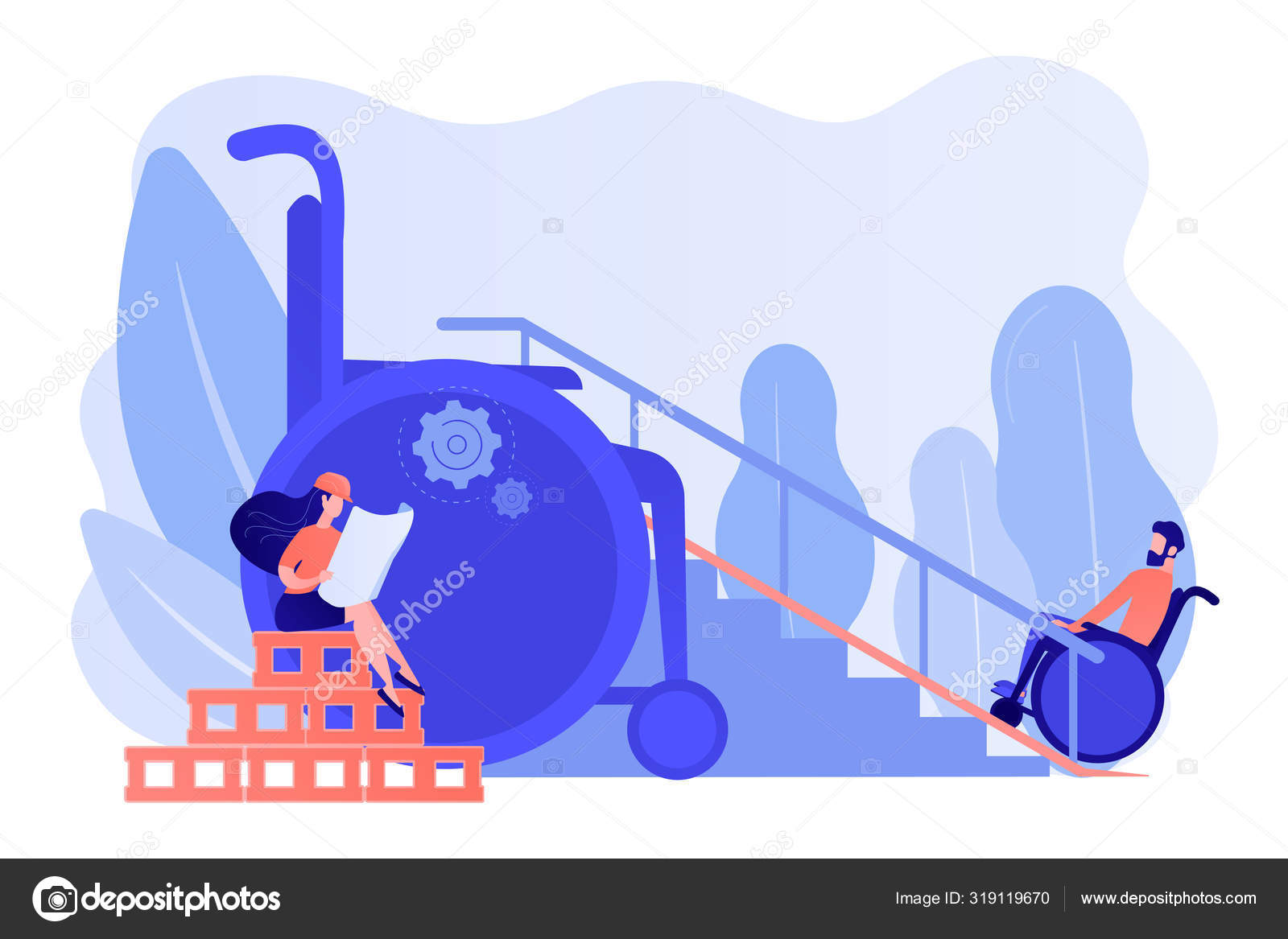 Accessible environment designing concept vector illustration Stock ...