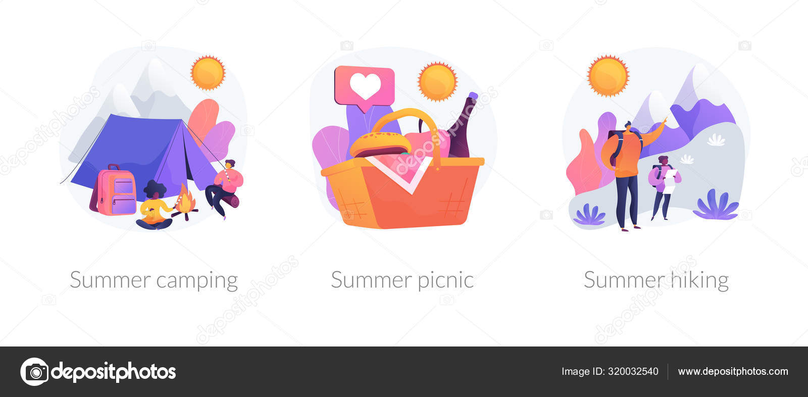 Summer Weekend Activities Vector Concept Metaphors Stock Vector By