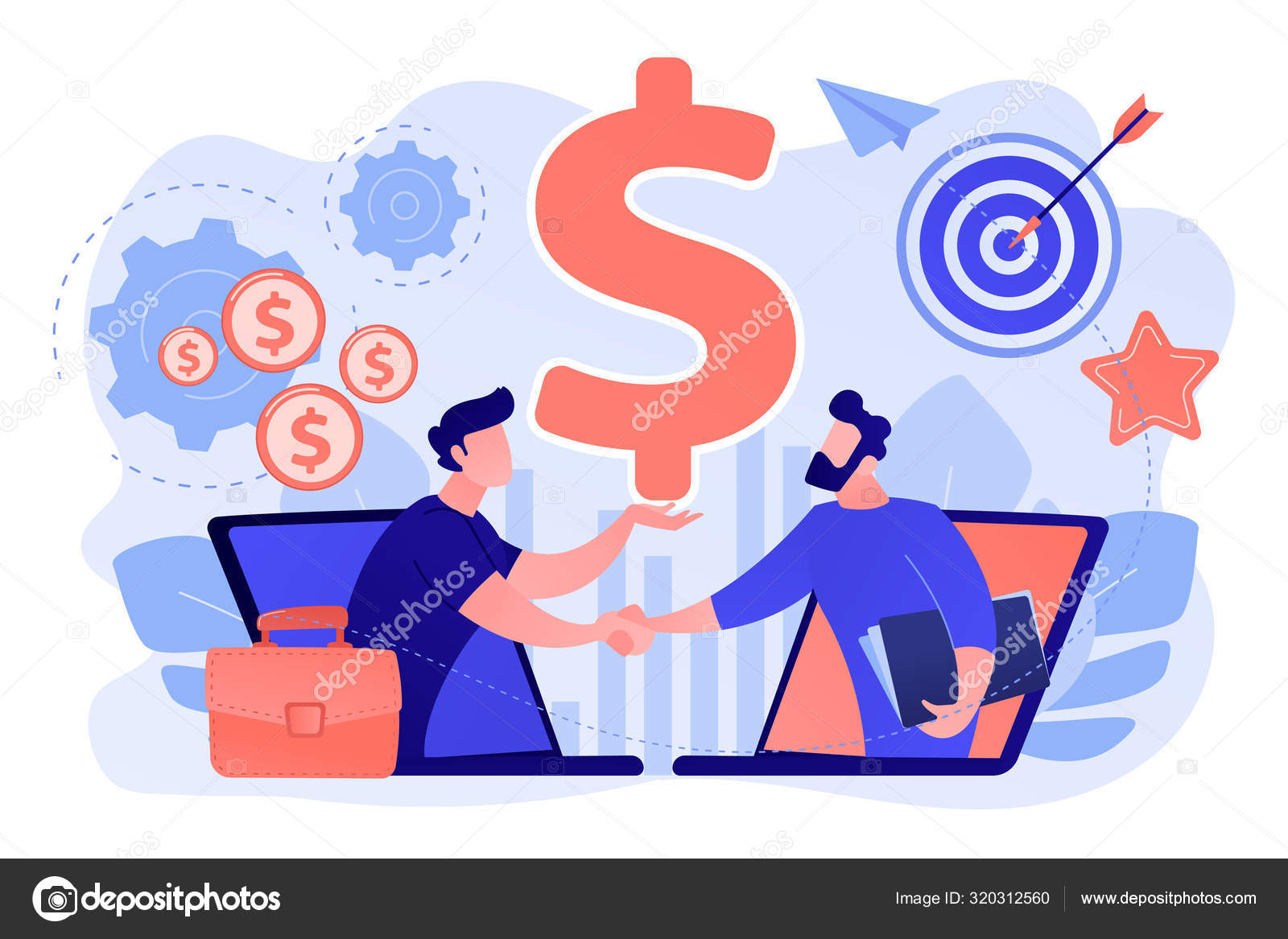 Business-to-business sales concept vector illustration. Stock Vector ... Business-to-business sales concept vector illustration. Stock Vector ...