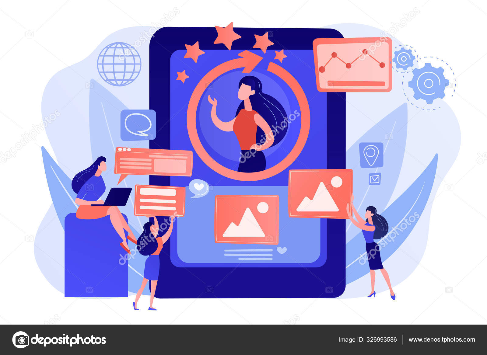 Online identity management concept vector illustration — Stock Vector ...