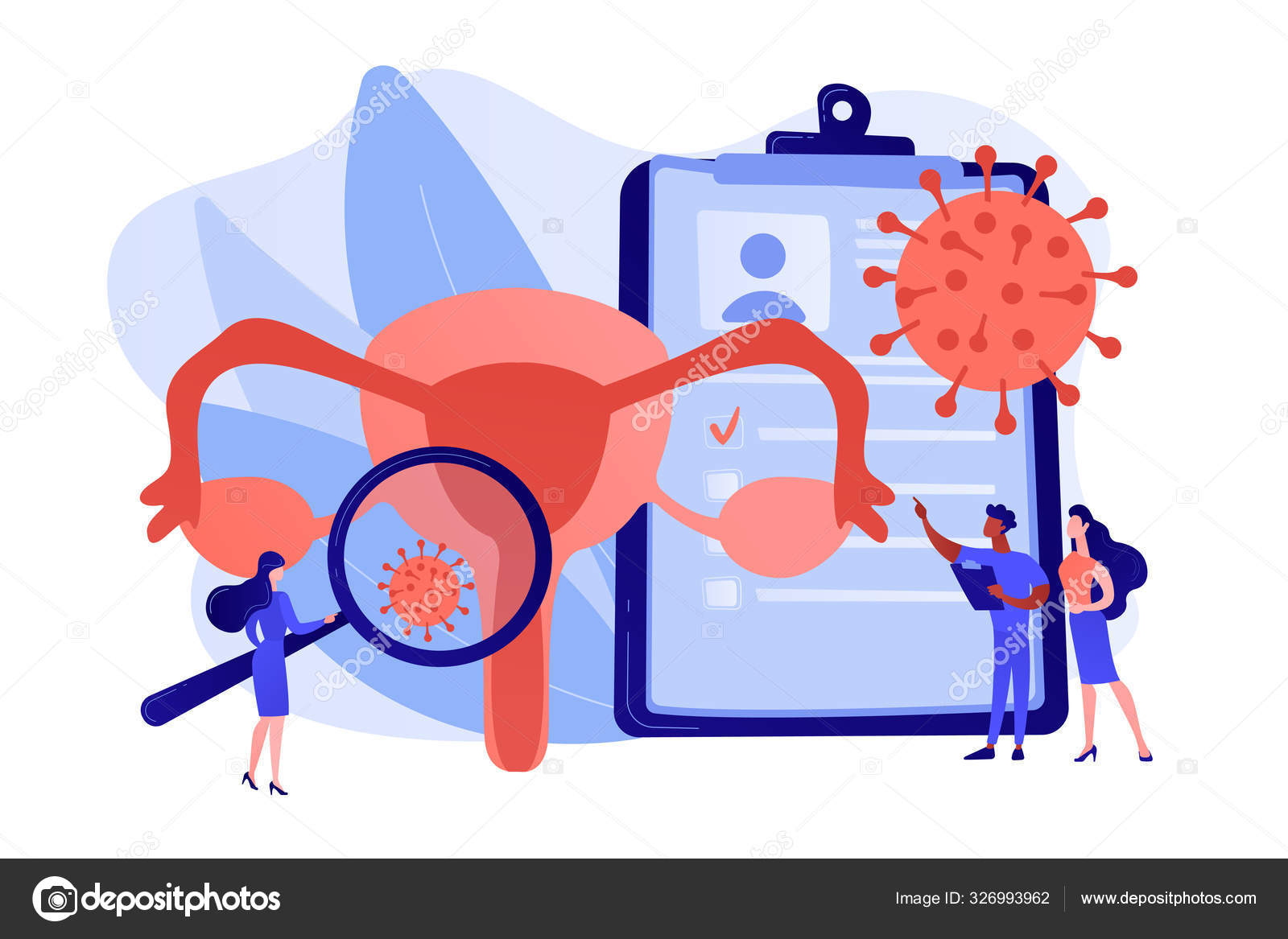 Human papillomavirus HPV concept vector illustration — Stock Vector ...