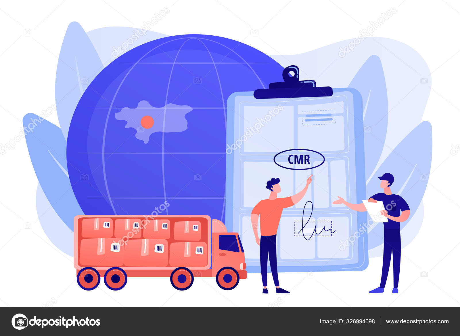 Road transport documents concept vector illustration — Stock Vector ...