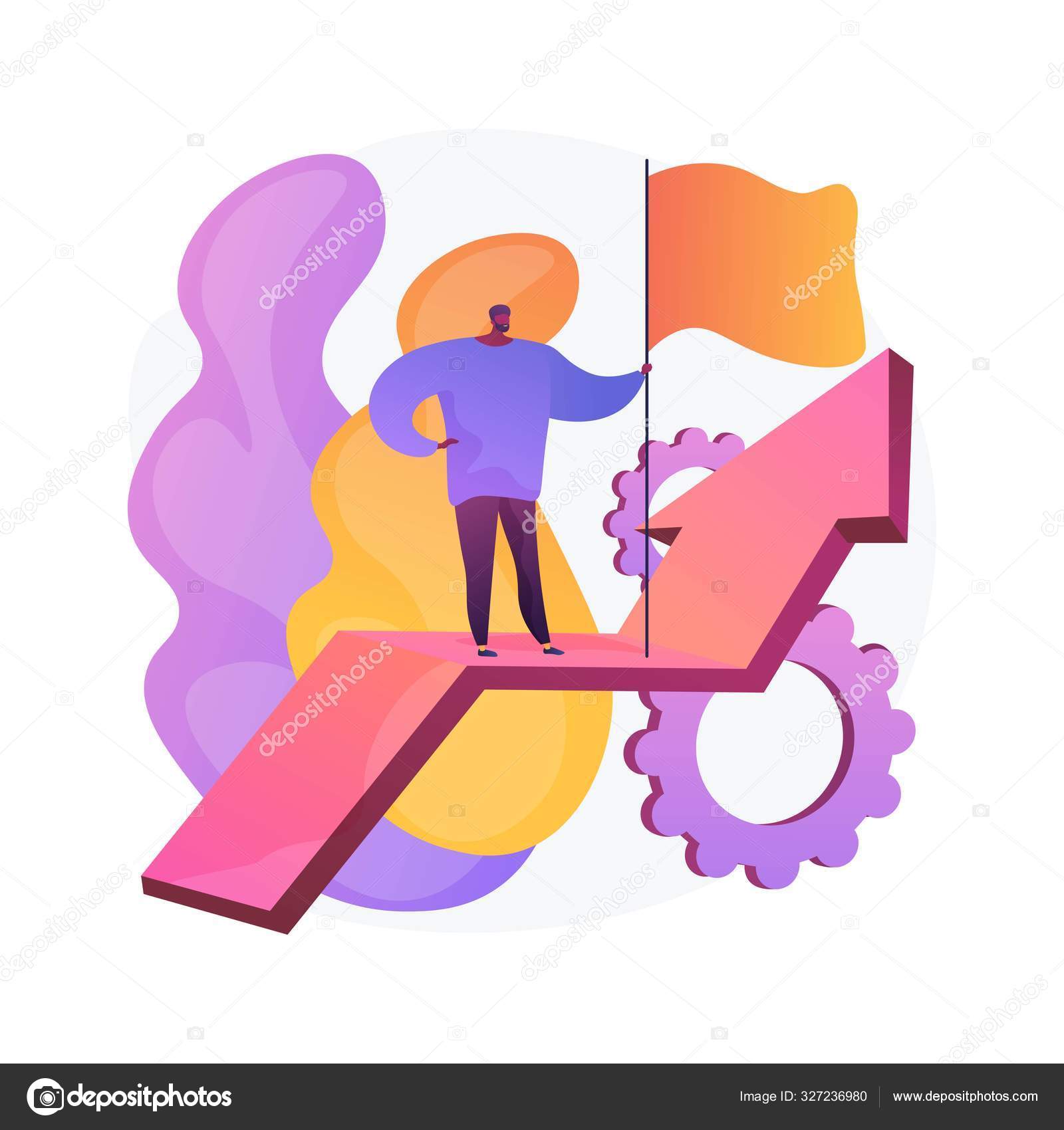 Éxito crecimiento vector concepto metáfora Vector de stock por ...